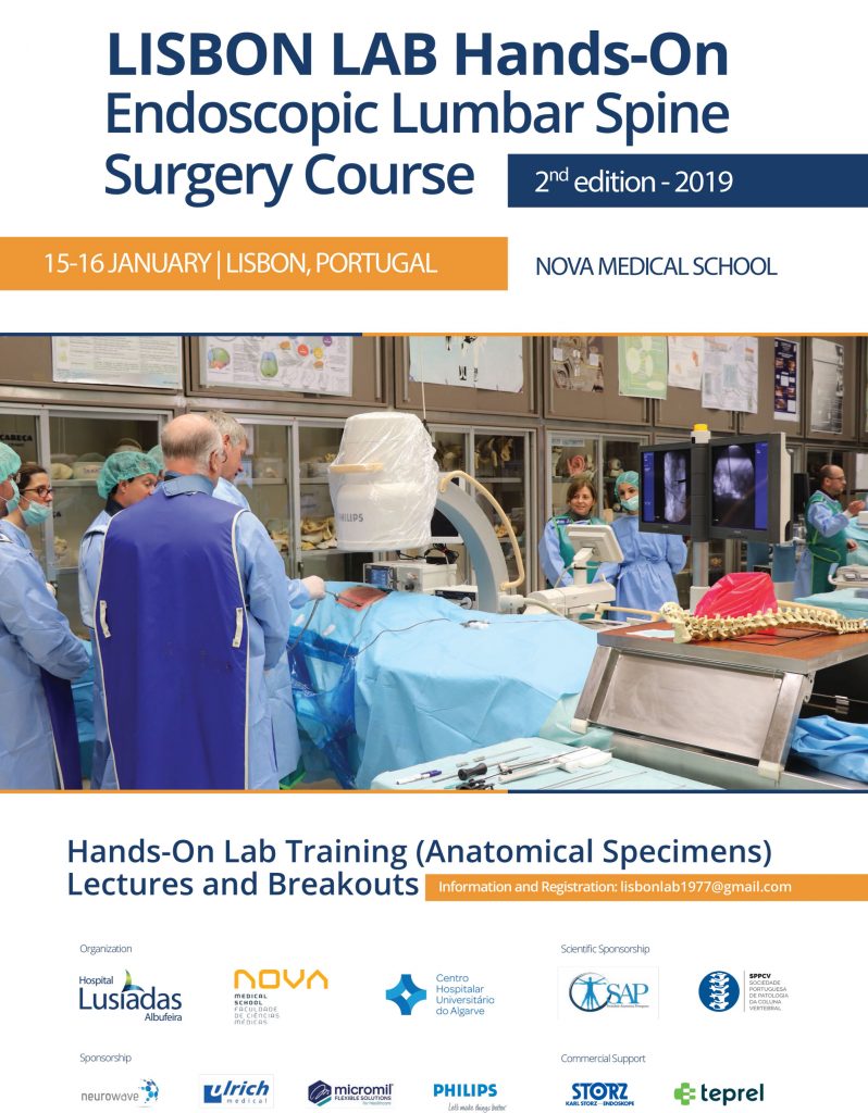 Lisbon Hands-On LAB Endoscopic Lumbar Spine Surgery Course 2019 - SPPCV